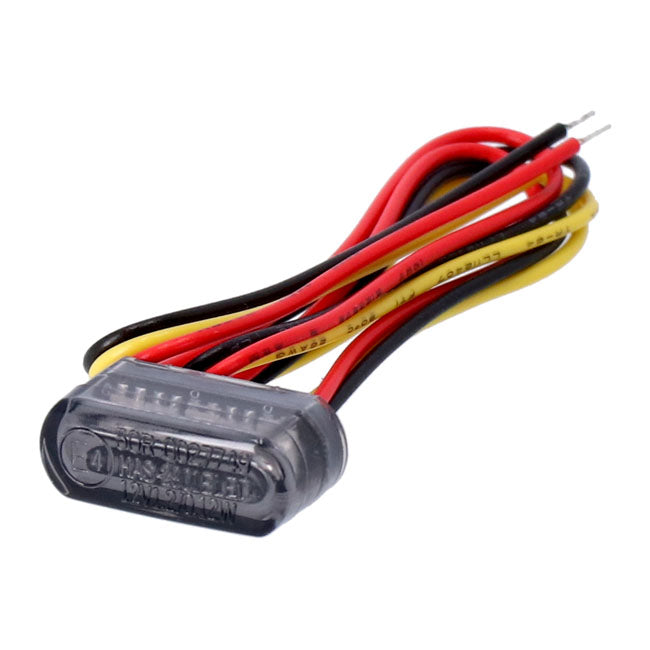 LED Fastline Luz, rear pilot with brake light smoke lens for Harley Da ...