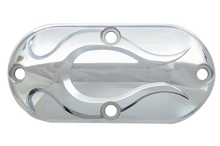 Chrome Inspection Cover with Chrome Flame For Harley-Davidson ...